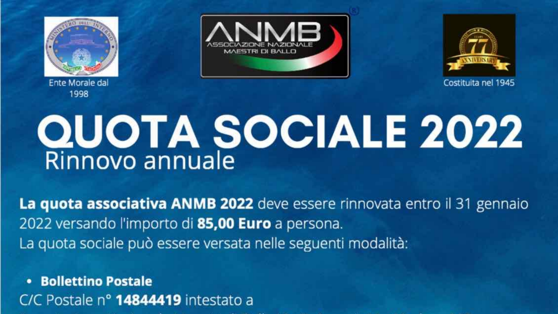 Campagna Tesseramento ANMB 2022